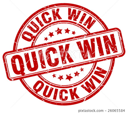 quick win red grunge stamp - Stock Illustration [26065584] - PIXTA