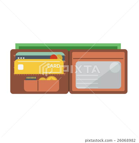Purse wallet vector isolated - Stock Illustration [26068982] - PIXTA