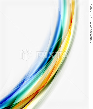 Translucent wave on white background - Stock Illustration [26077847 ...