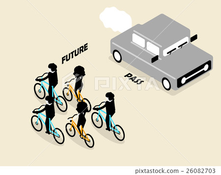 concept design clean transportation no pollution - Stock Illustration ...