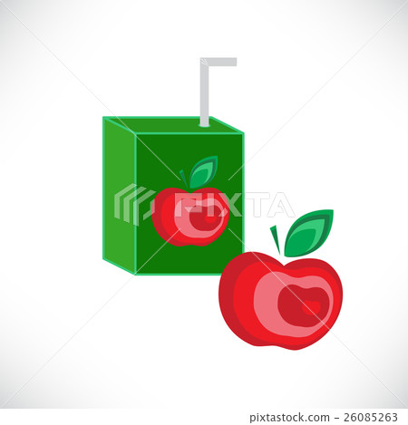 Apple juice packaging design template - Stock Illustration [26085263 ...