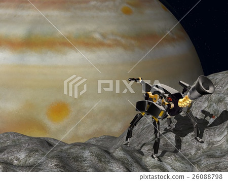 "Jupiter" satellite (exploration robot) - Stock Illustration [26088798 ...
