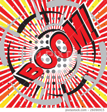 Boom wording sound effect set design for comic - Stock Illustration ...
