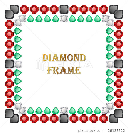 Diamonds square frame - Stock Illustration [26127322] - PIXTA