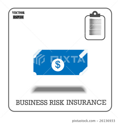 Business risk insurance. Vector insurance icons. - Stock Illustration ...
