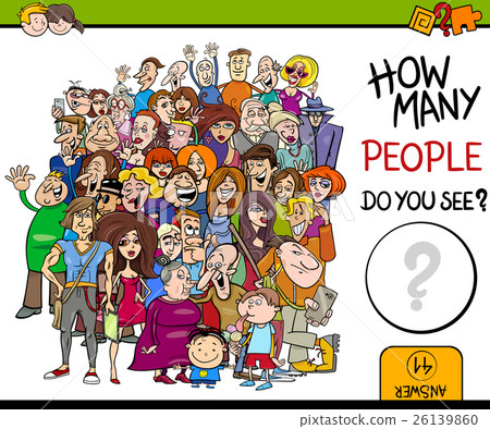 counting people activity game - Stock Illustration [26139860] - PIXTA