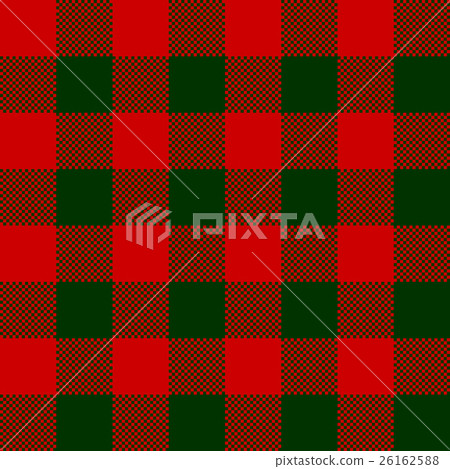 Red green check pattern seamless fabric texture - Stock Illustration ...