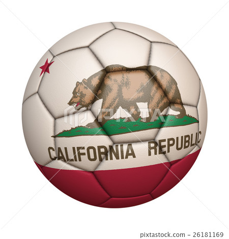 California State Flag Football Closeup,... - Stock Illustration ...