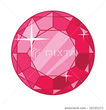 Beautiful Red Ruby Icon - Stock Illustration [26195211] - PIXTA
