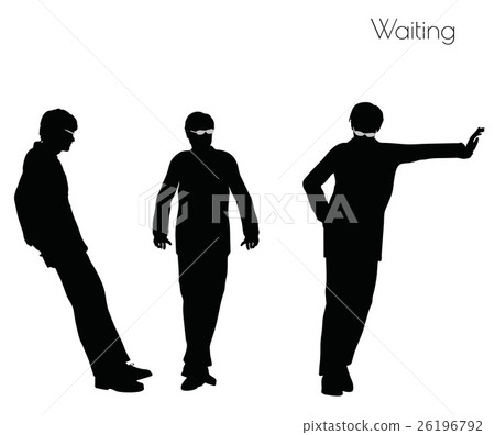 man in Waiting pose - Stock Illustration [26196792] - PIXTA