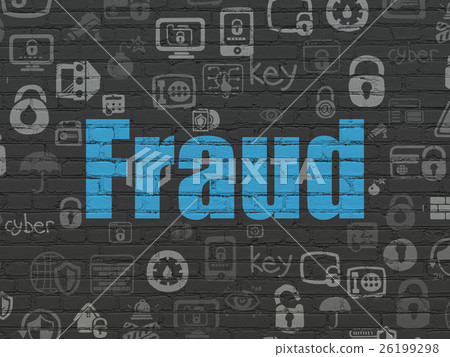 Privacy concept: Fraud on wall background - Stock Illustration ...
