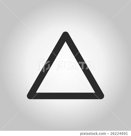 Vector of triangle icon on gray/white background - Stock Illustration ...