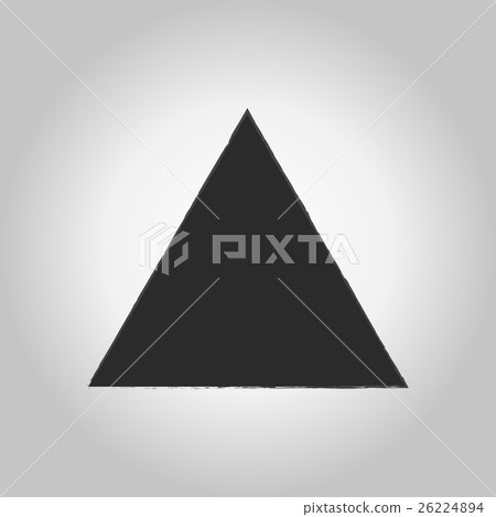 Vector of triangle icon on gray/white background - Stock Illustration ...