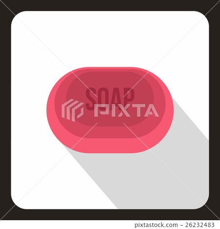 Pink soap icon, flat style - Stock Illustration [26232483] - PIXTA