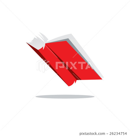 Vector Red Book Cartoon Illustration. - Stock Illustration [26234754 ...