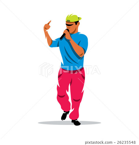 Vector Rap Battle Boy Cartoon Illustration.-插圖素材 [26235548] - PIXTA圖庫