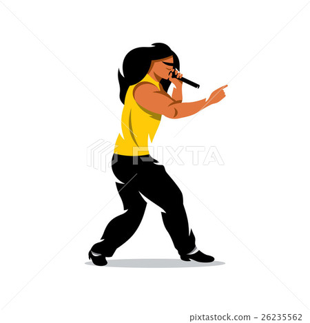Vector Rap Battle Boy Cartoon Illustration. - Stock Illustration ...