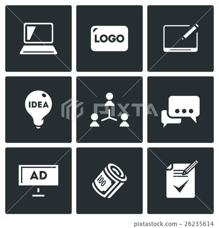 Vector Set of Creative Agency Icons. - Stock Illustration [26235614 ...