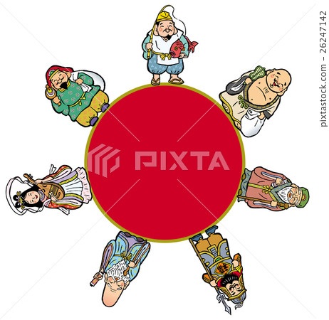 Seven Lucky Gods Luck - Stock Illustration [26247142] - PIXTA