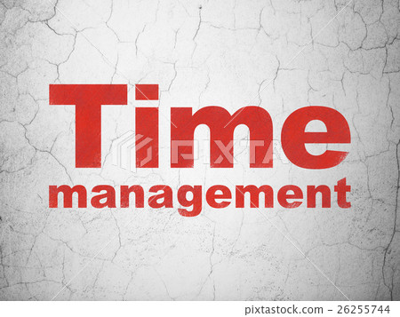 Time concept: Time Management on wall background - Stock Illustration ...