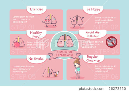 6 steps for health - Stock Illustration [26272330] - PIXTA