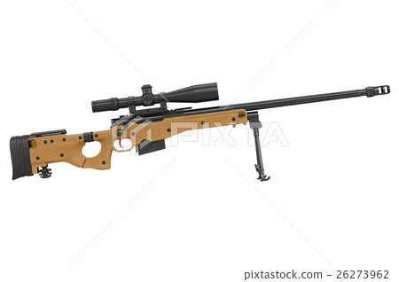 Rifle sniper equipment, side view - Stock Illustration [26273962] - PIXTA