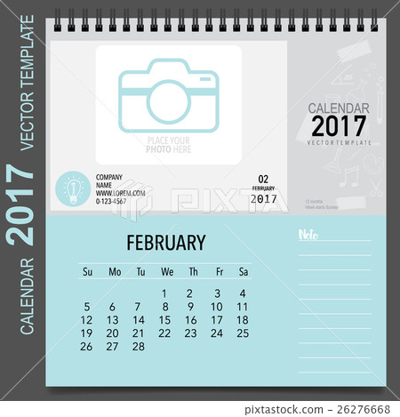 2017 Calendar planner vector design, monthly... - Stock Illustration ...