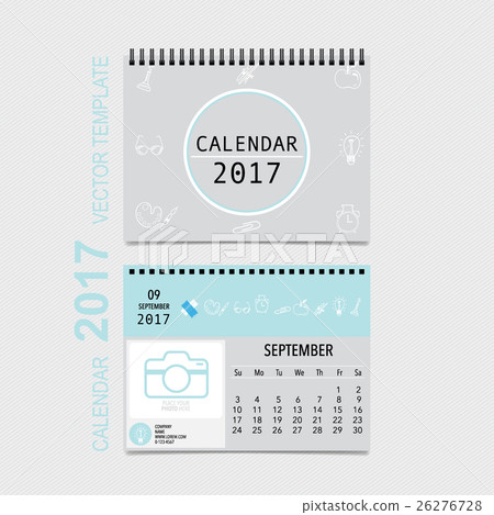 2017 Calendar planner vector design, monthly... - Stock Illustration ...