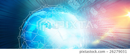 Abstract Global Connection Background Illustration - Stock Illustration ...