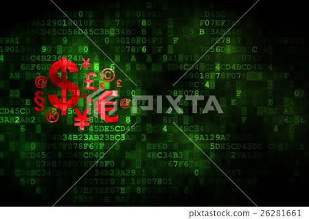 Advertising concept: Finance Symbol on digital - Stock Illustration ...