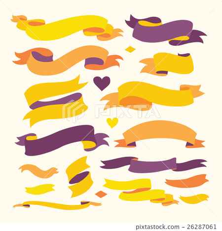 Set of Color Ribbons for Your Text - Stock Illustration [26287061] - PIXTA