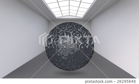 Hanging ball made of lots of smaller polygons in-插圖素材 [26295648] - PIXTA圖庫
