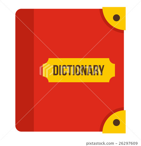 Book dictionary icon, flat style - Stock Illustration [26297609] - PIXTA