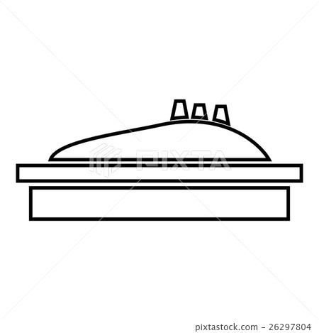 Childrens sandpit icon, outline style - Stock Illustration [26297804 ...