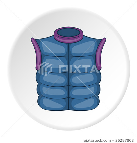 Mens vest sleeveless icon, cartoon style - Stock Illustration [26297808 ...