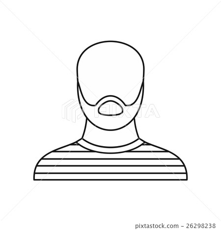Thief criminal prisioner icon, outline style - Stock Illustration ...