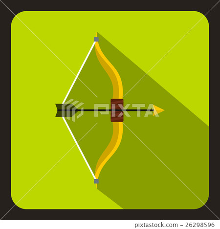 Hunting bow icon, flat style - Stock Illustration [26298596] - PIXTA