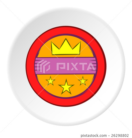 Round label icon, cartoon style - Stock Illustration [26298802] - PIXTA