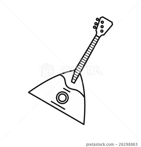 Guitar triangle icon, outline style - Stock Illustration [26298863] - PIXTA