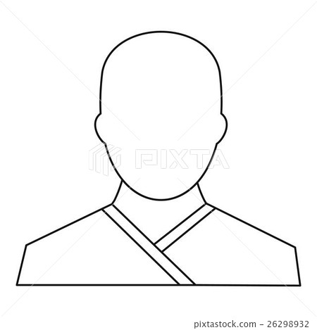 Buddhist monk icon, outline style - Stock Illustration [26298932] - PIXTA