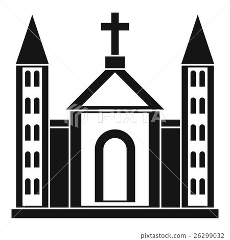 Christian catholic church building icon - Stock Illustration [26299032 ...