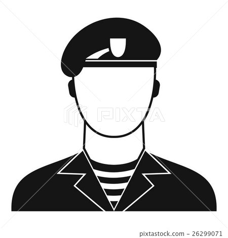 Modern army soldier icon, simple style-插圖素材 [26299071] - PIXTA圖庫