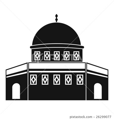 Dome of the Rock on the Temple Mount icon - Stock Illustration ...
