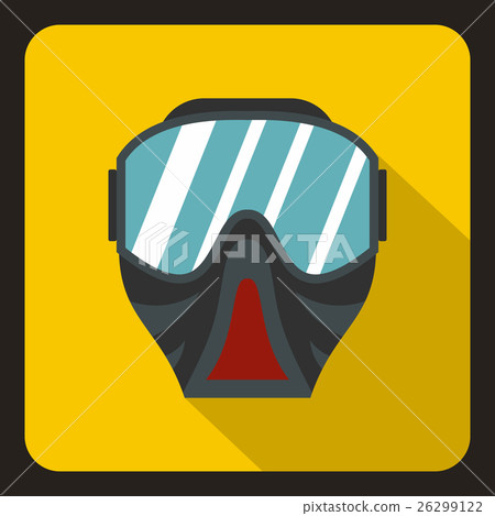 Paintball mask icon, flat style - Stock Illustration [26299122] - PIXTA