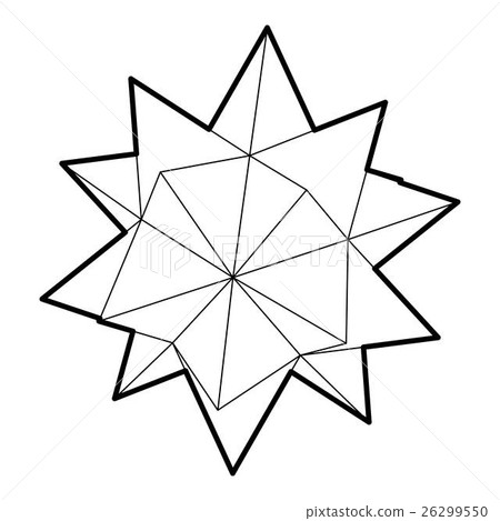 Ten pointed star icon, outline style - Stock Illustration [26299550 ...