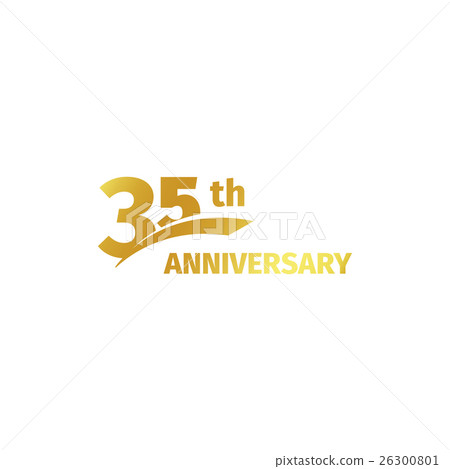 Isolated abstract golden 35th anniversary logo on - Stock Illustration [26300801] - PIXTA