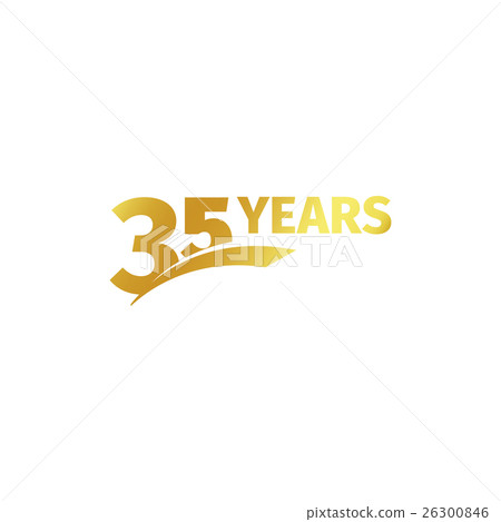 Isolated abstract golden 35th anniversary logo on - Stock Illustration [26300846] - PIXTA
