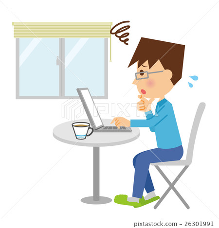 Male PC problem - Stock Illustration [26301991] - PIXTA