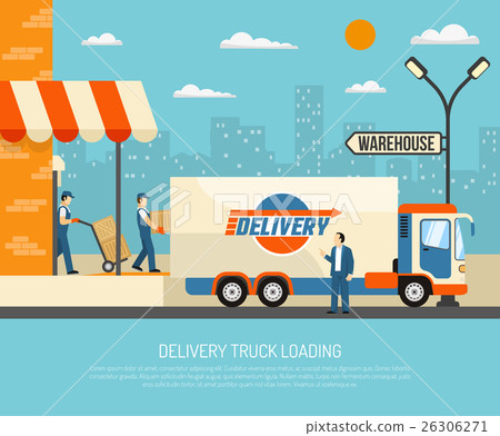 Delivery Trucks Illustration - Stock Illustration [26306271] - PIXTA