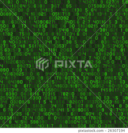 Seamless Green Decimal Computer Code Background - Stock Illustration [26307194] - PIXTA